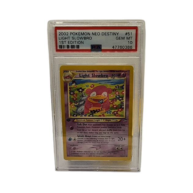2002 Pokemon Neo Destiny Light Slowbro #51 PSA 10 - Pokeverse
