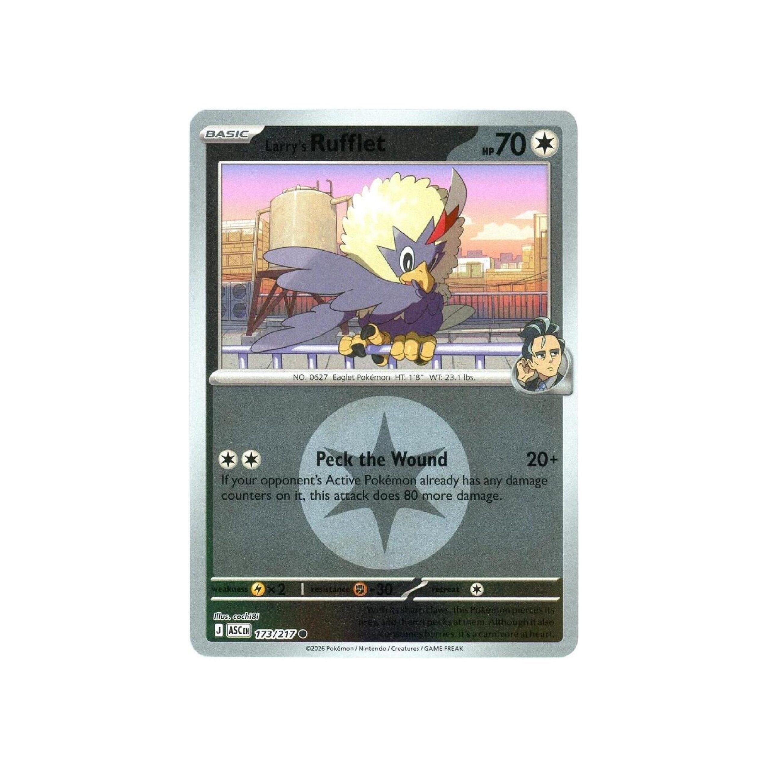 Ascended Heroes Larry's Rufflet Colourless Energy Holo #173 | Pokeverse